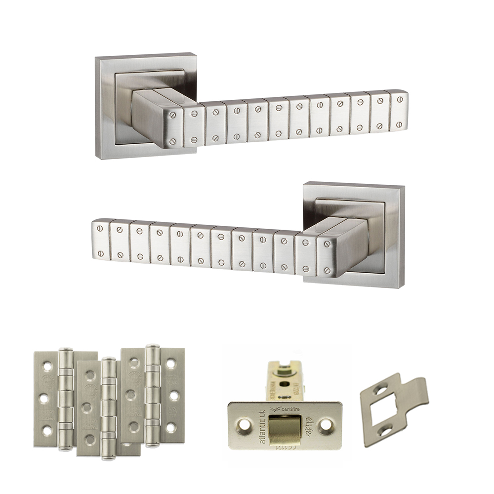 Senza Pari Bianca Door Handle Pack (Latch Set - 3" CE Latch, 3" Fire ...