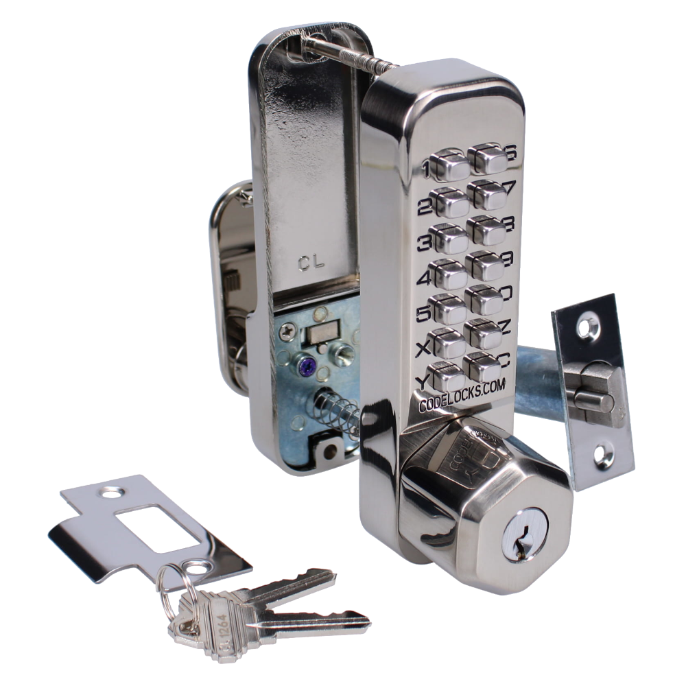 CODELOCKS CL255KO Series Digital Lock With Key Override - CL255KO SC